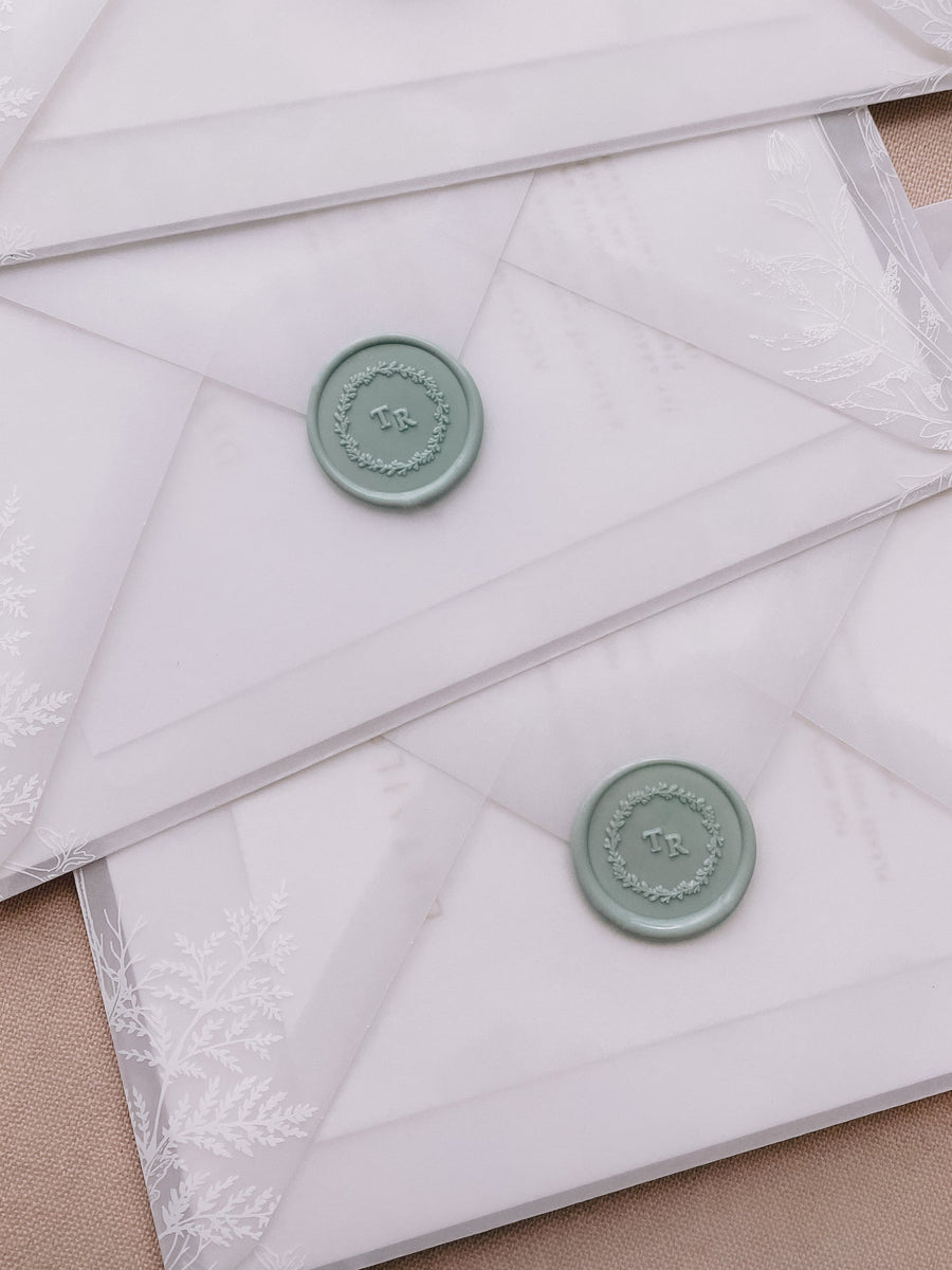 Anna Wreath Monogram Wax Seal Stamp – Olive Paperie Co.