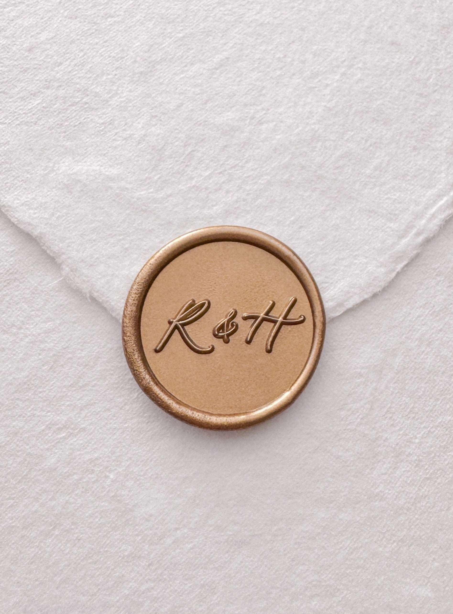 Calligraphy Monogram Wax Seal Stamp – Olive Paperie Co.