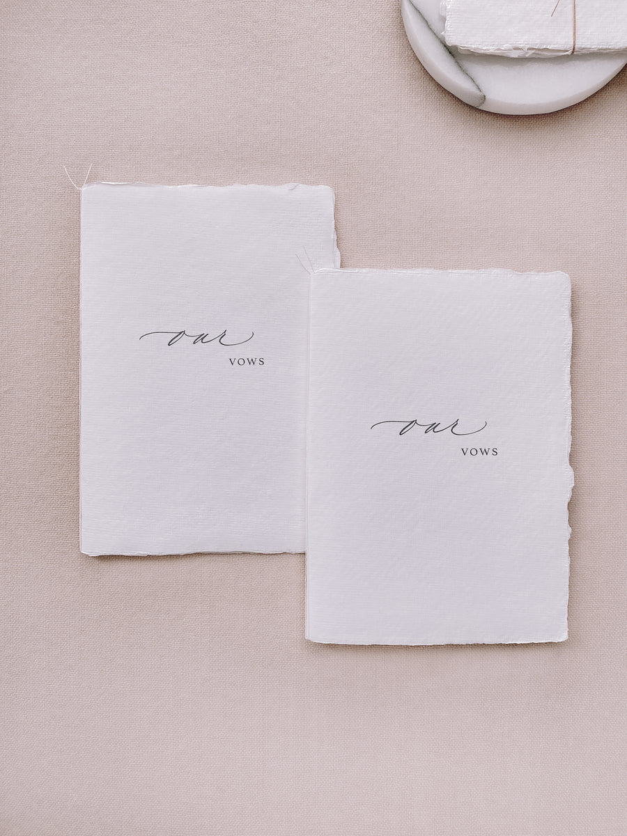 Our Vows Handmade Paper Vow Books – Olive Paperie Co.