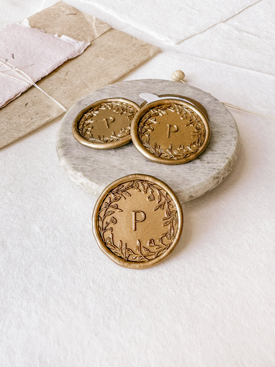Floral Crown Monogram Wax Seals – Olive Paperie Co.